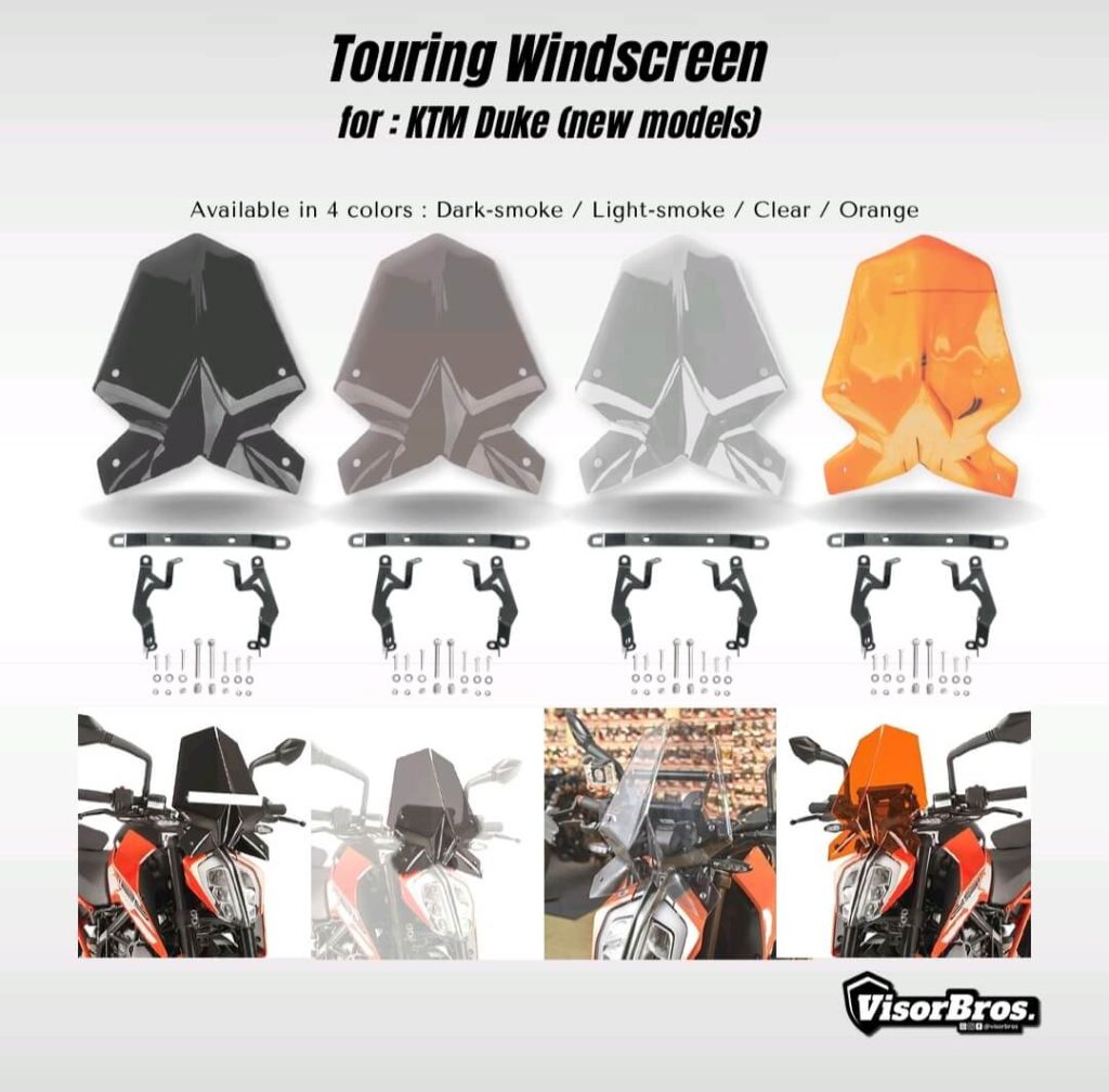 Visor Bros Touring Windshield – KTM Duke 390 - Moto Wilder